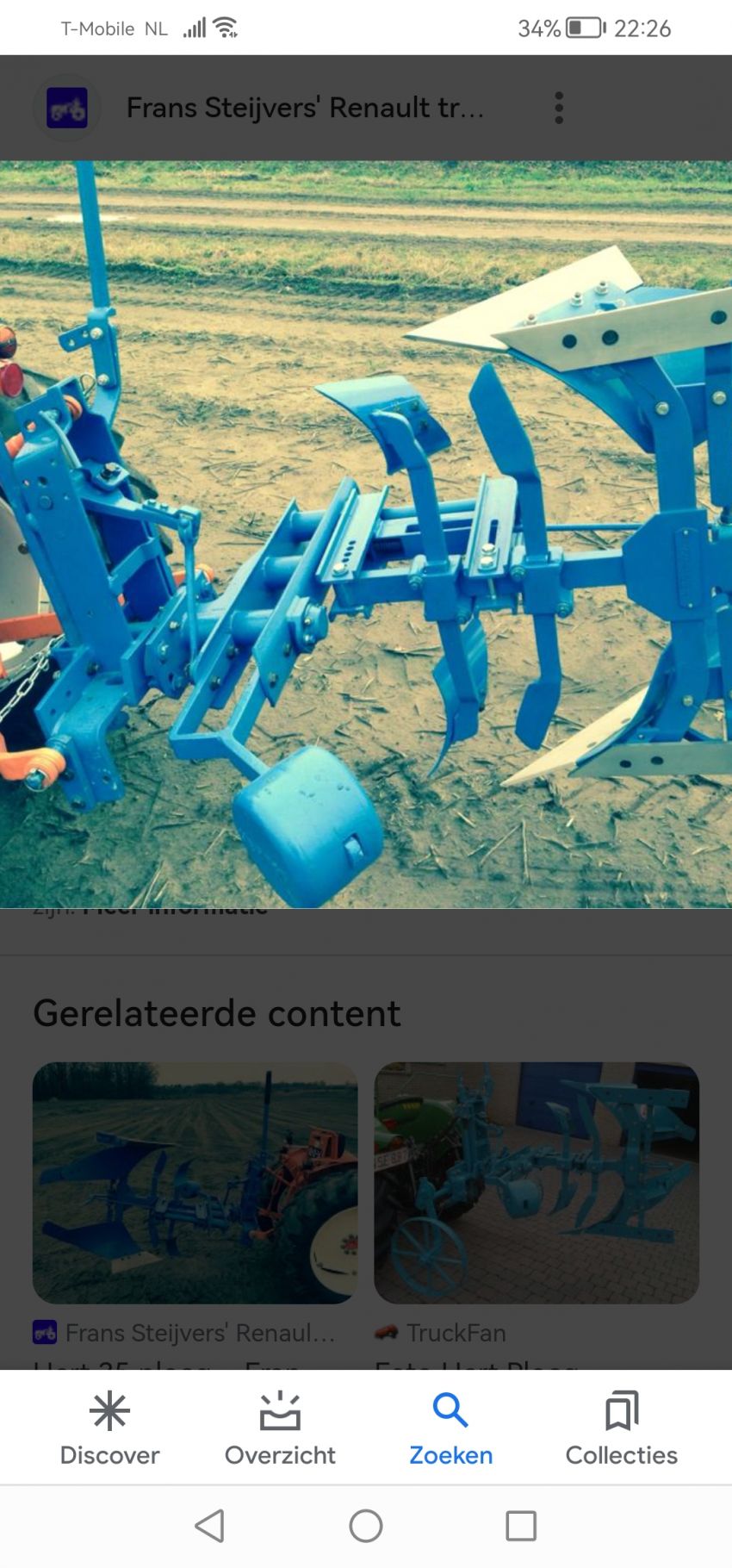 1 scharige hert ploeg onderdelen gevraagd