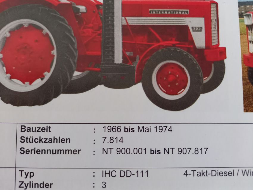 International 323 - Welk bouwjaar via chassisnummer