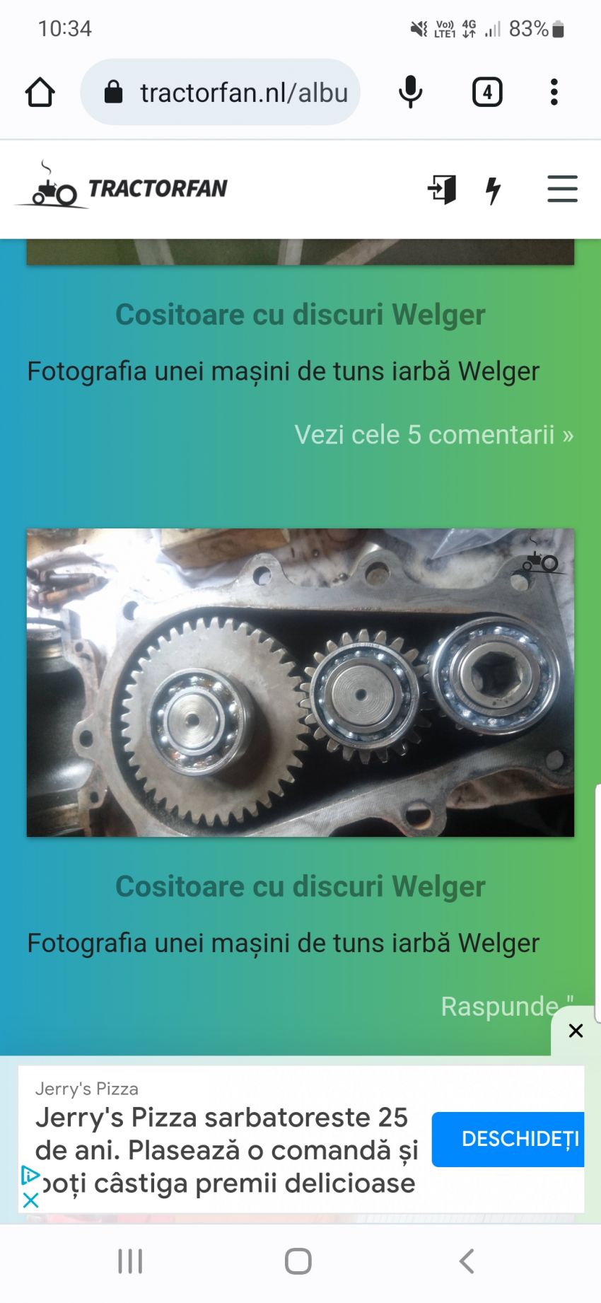 Gezocht: Caut 2 pinioane pentru welger sm 400