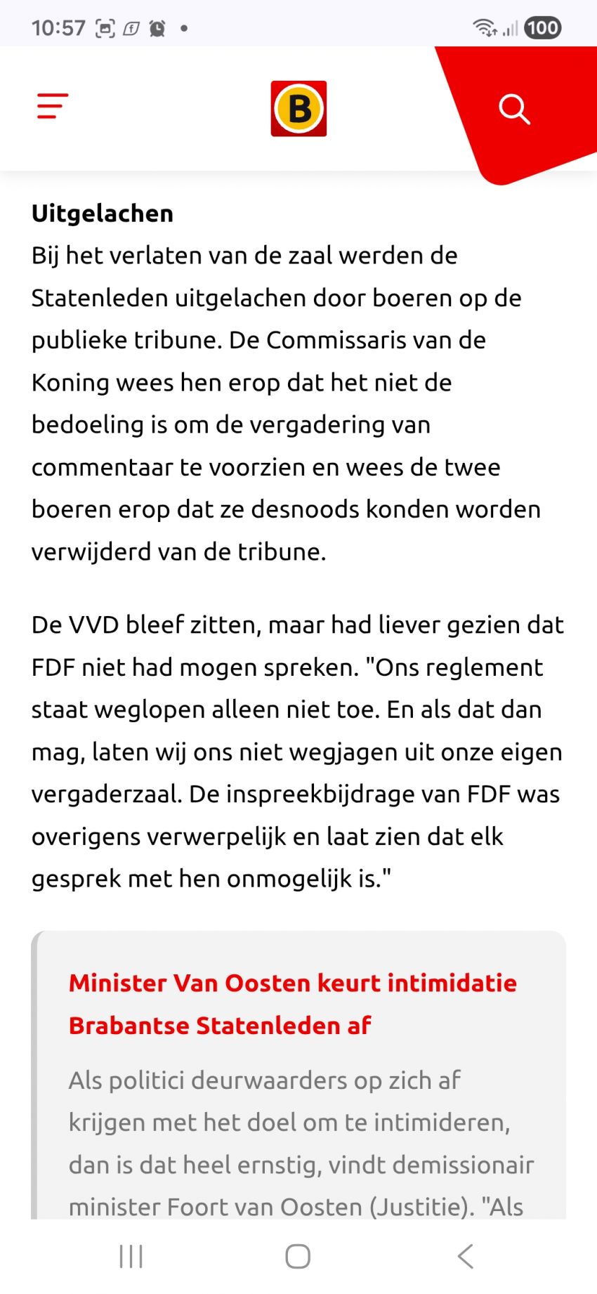Statenleden lopen weg bij toespraak Marc van den Oever: 'trekken een grens'