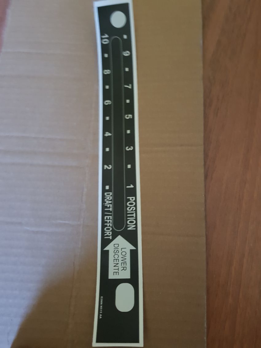 Ford 4100 - Hefbediening Sticker ford 4100/4600