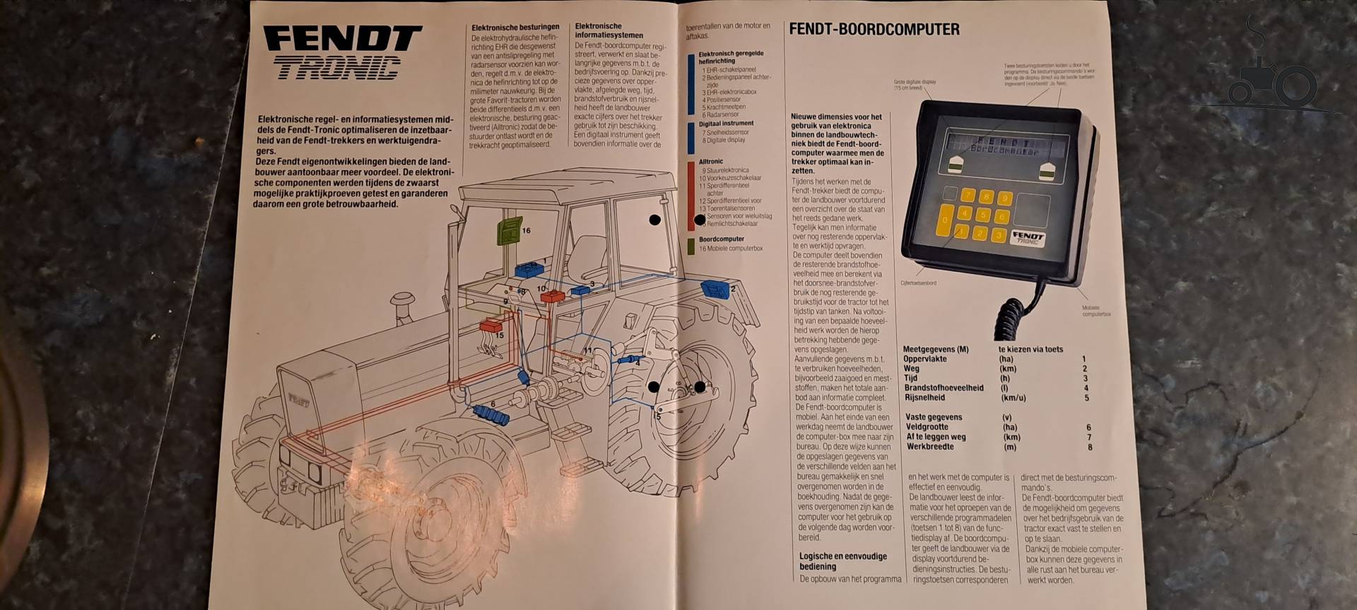 Fendt folders en tronic boordcomputer informatie