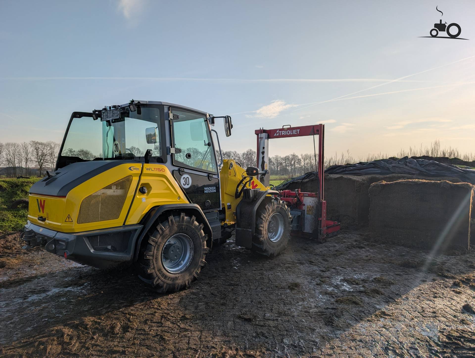 Eerste test kuilsnijden met de Wacker Neuson WL1150