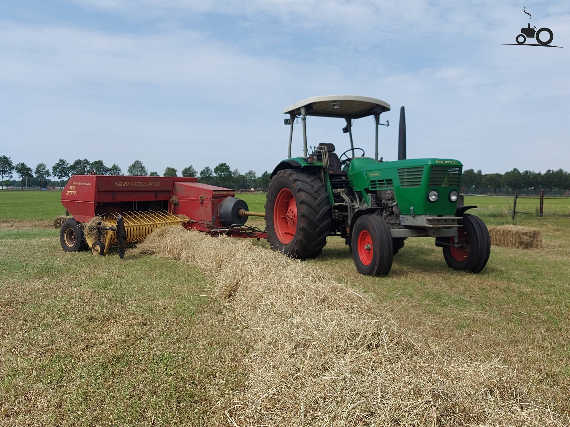 Deutz D6006 met New holland 377 pers