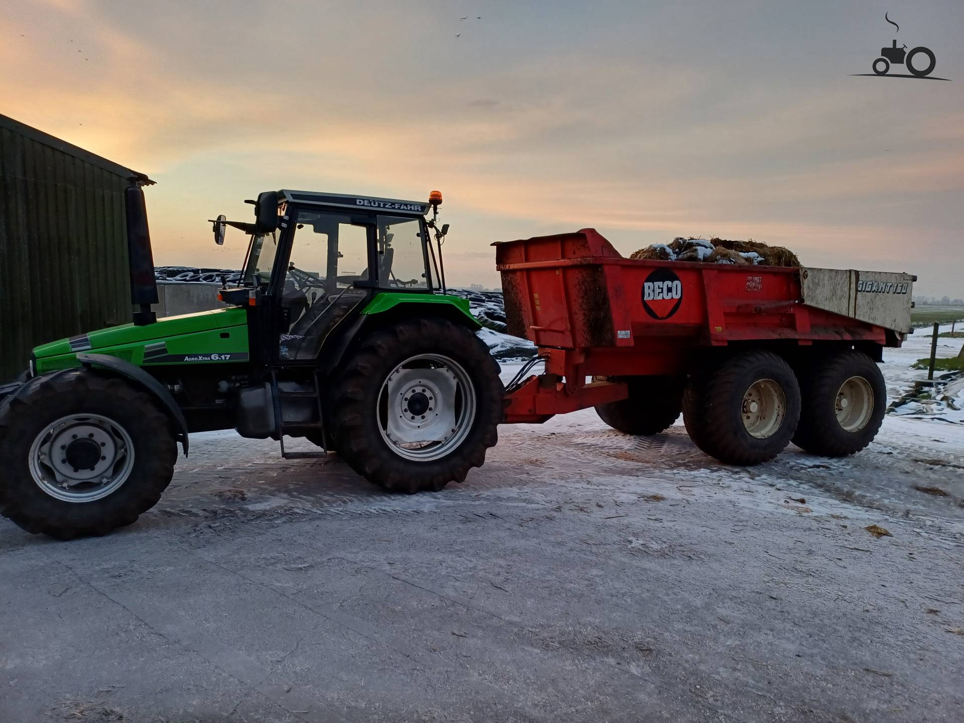 Mest rijden met deutz-Fahr agroxtra 6.17 en beco kipper