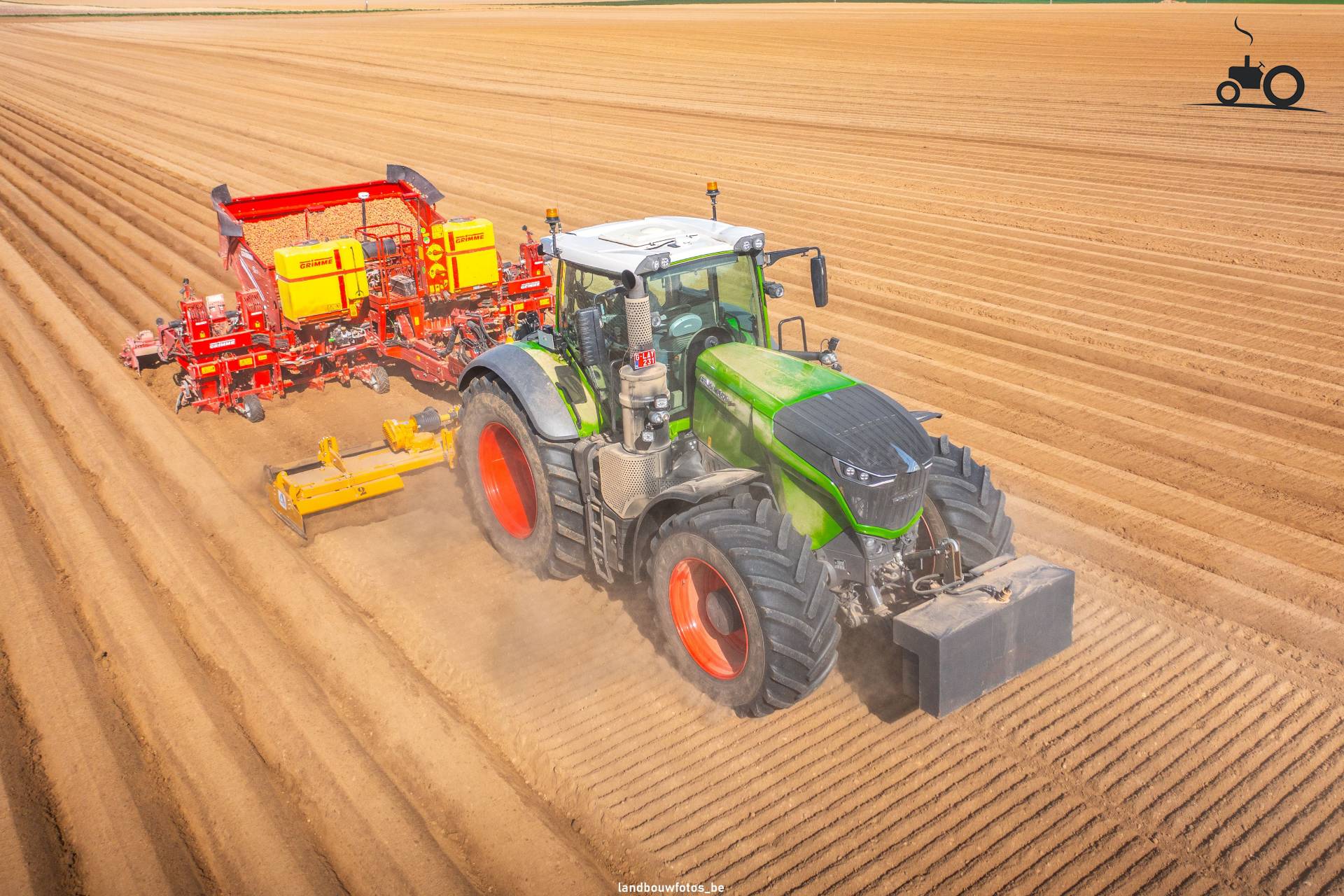 Fendt 1050 + Alpego en Grimme GL860