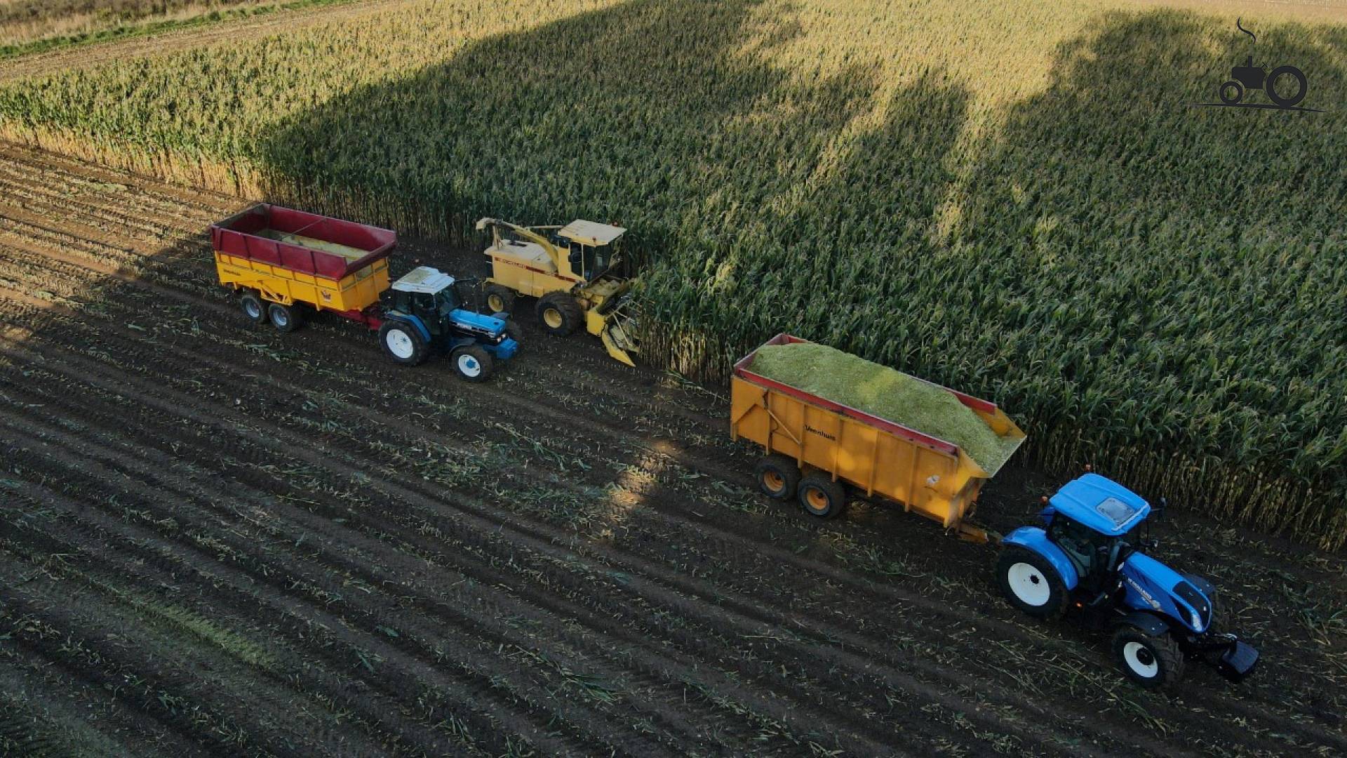 Ford 8340 ,T6.160 en een new Holland 1905