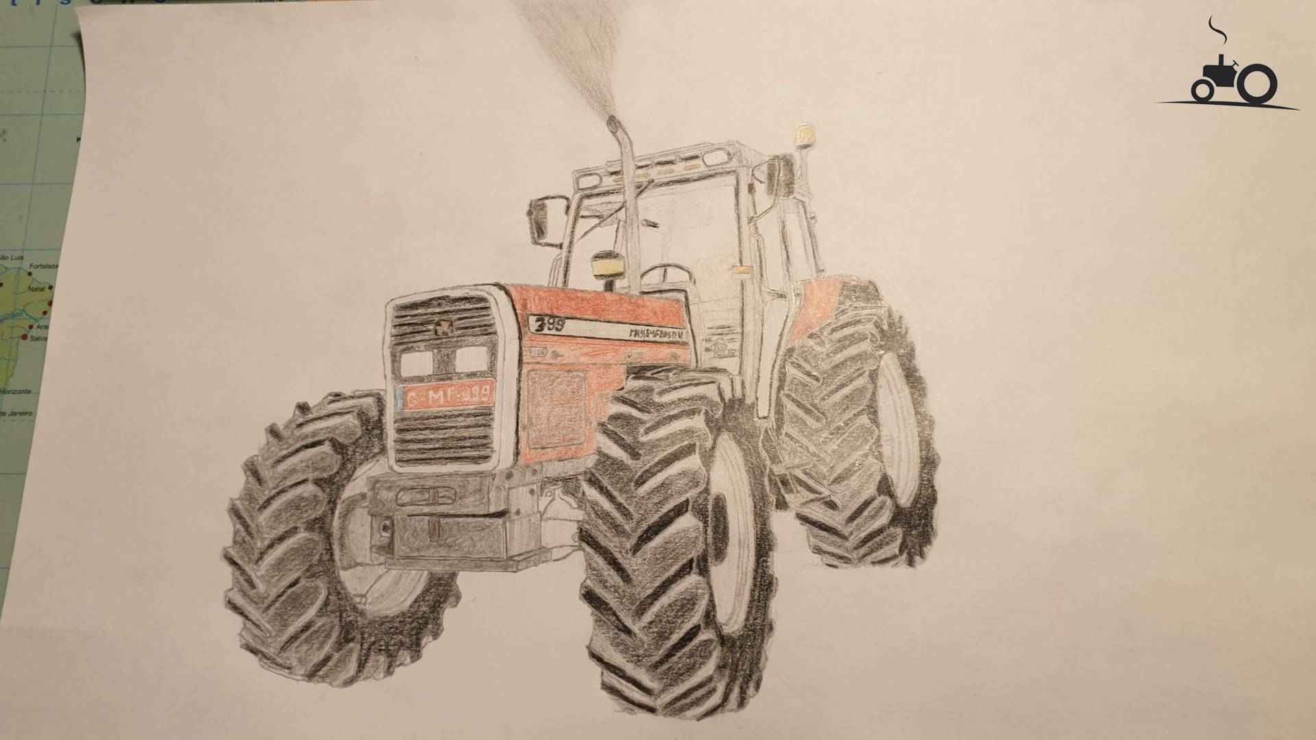 Tekening van een MF 399