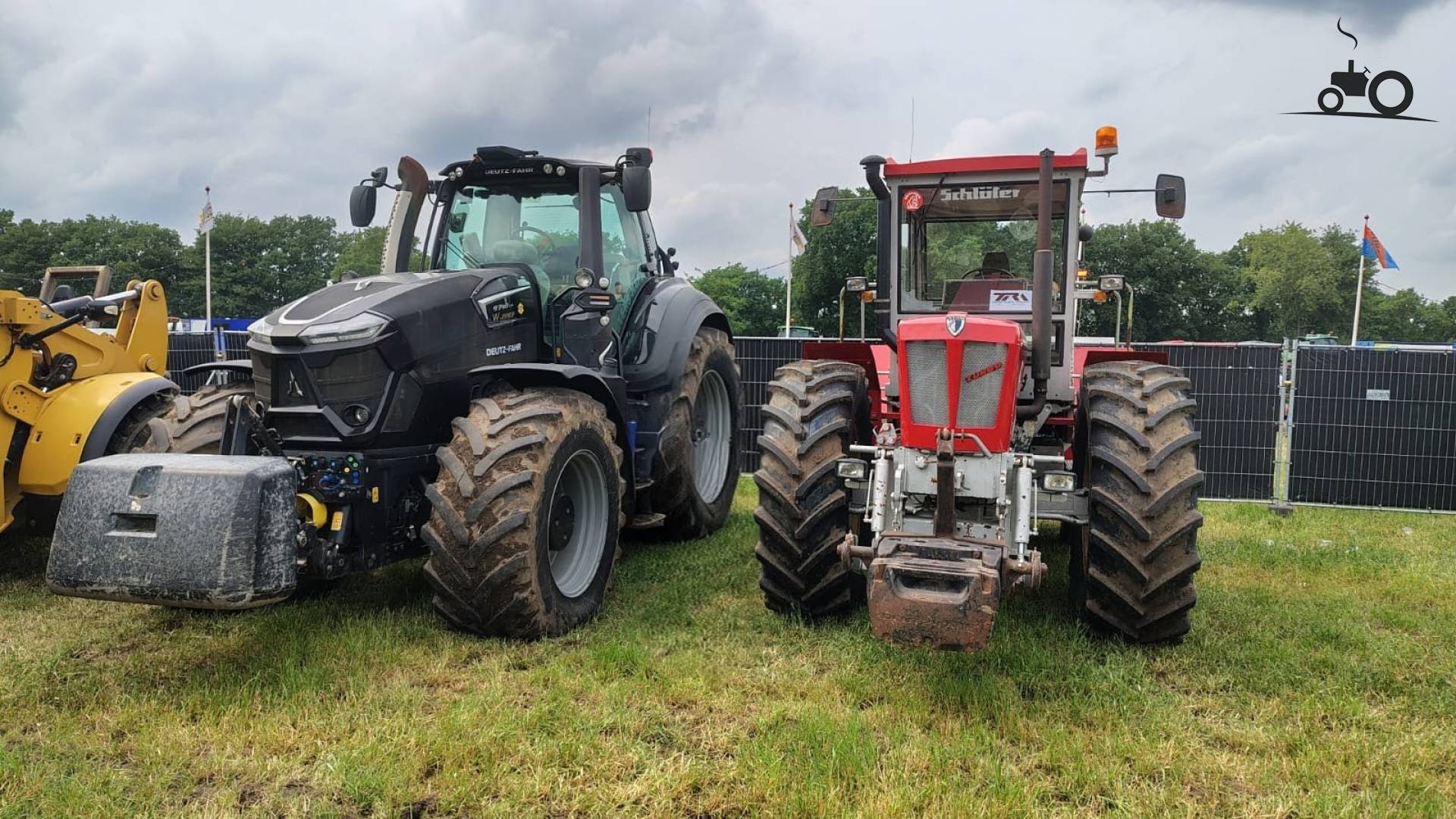 Deutz fahr en schlüter op trekkertrek in mill