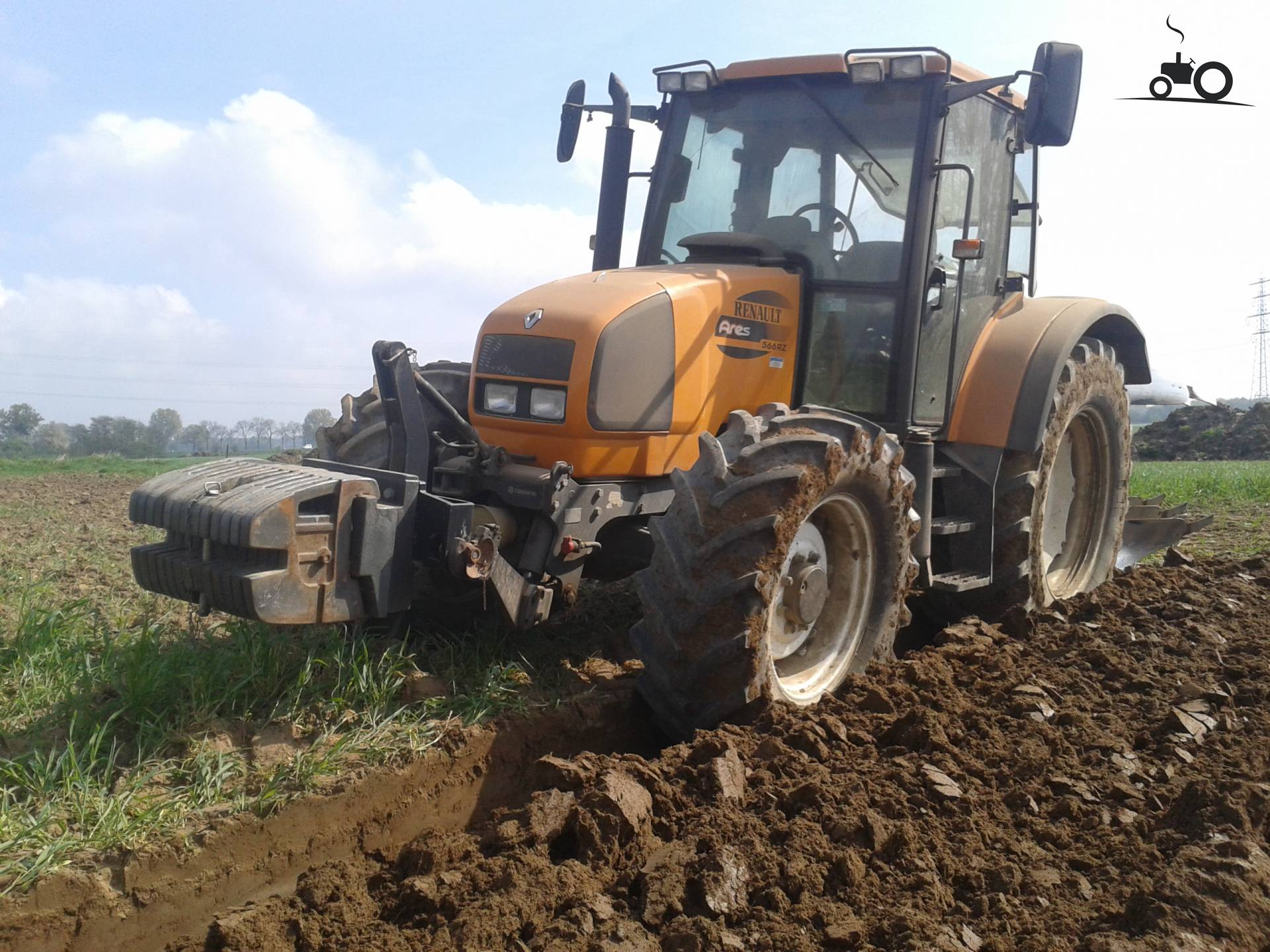 Trekkerslep / trekkertrek / tractorpulling - Renault Ares 566 RZ