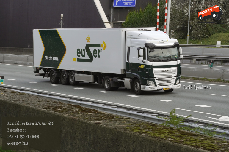 Foto DAF XF Euro 6 van Jan Euser Transport Barendrecht B.V.
