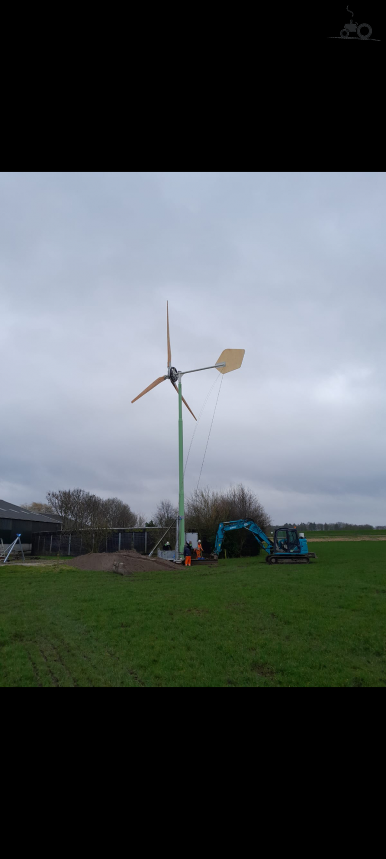 Plaatsing van de windmolen