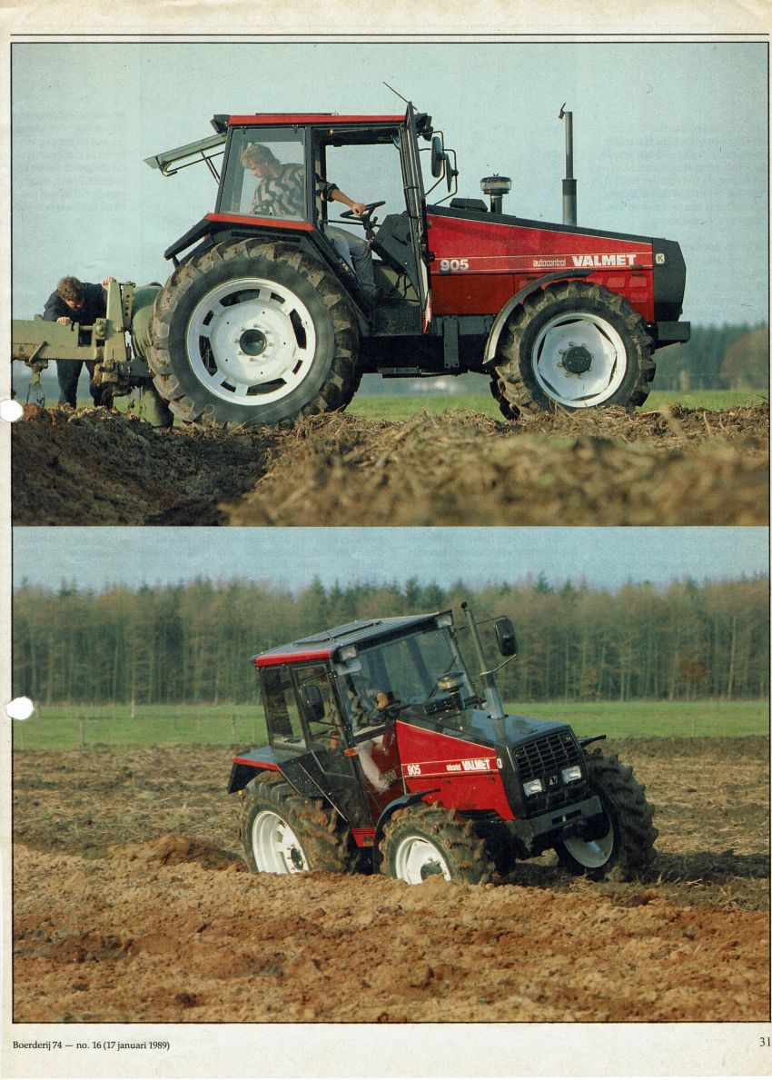 Valmet 905 boerderij test door Henk Beunk en Gerrit Wesselink