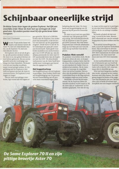Same Aster 70 - Informatie, foto's en video's - TractorFan