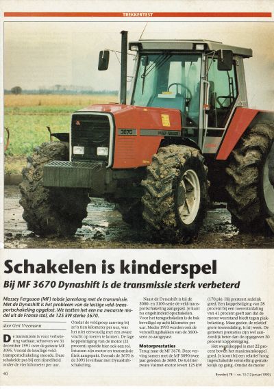 Massey Ferguson 3670 - Informatie, foto's en video's - TractorFan